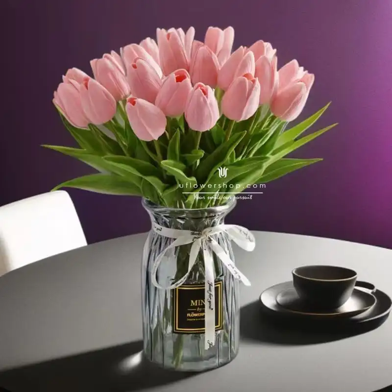 20 Stems of Pink Tulips Fresh Flowers